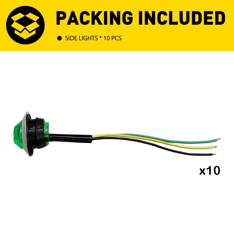 20 3/4" Strobe+Steady Marker Light Dual Function Green LED Flash 12V ...