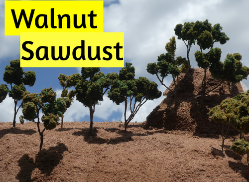 HO Scale N Scale Natural Brown Ground Cover 16 oz Walnut Sawdust 4 ...