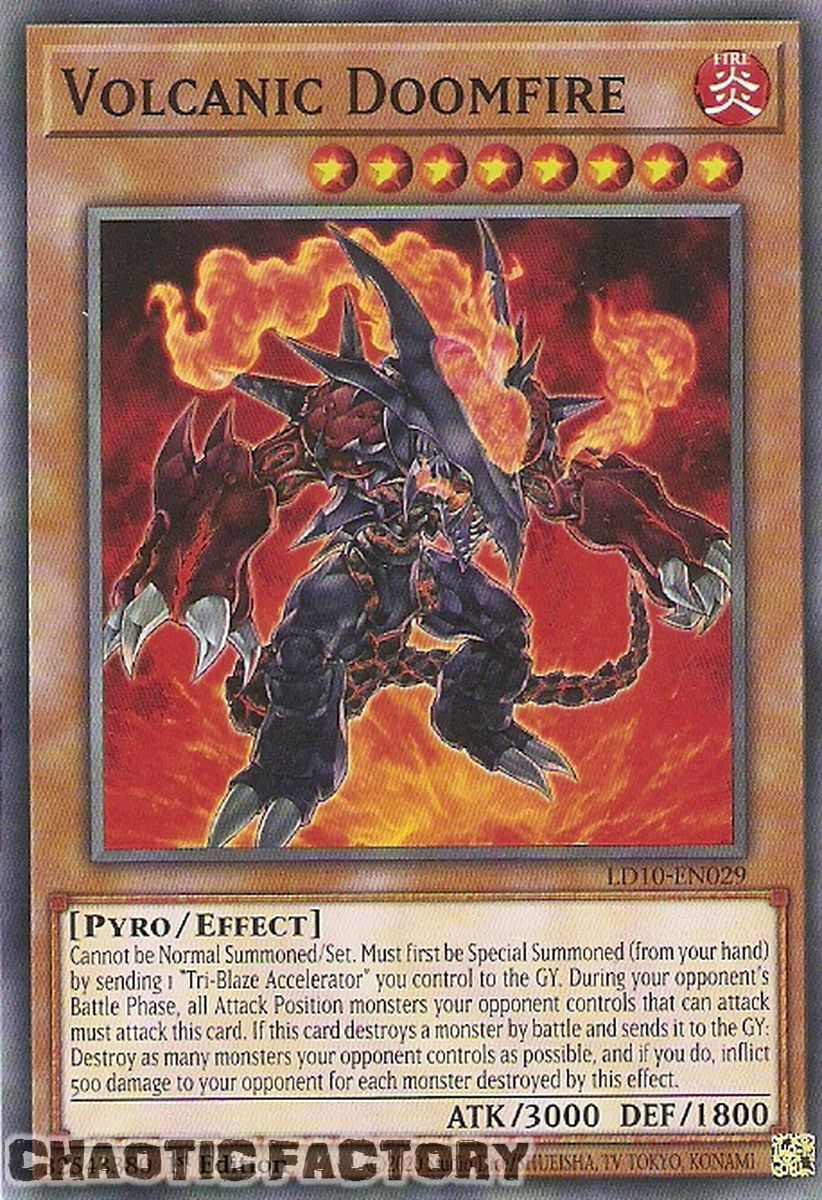 YUGIOH LD10-EN029 Common Volcanic Doomfire 1st Edition NM | eBay Australia