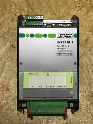 PHOENIX CONTACT Interbus-S IBC AI 3 Ord.-No. 2785161 Analog Input 16 ...