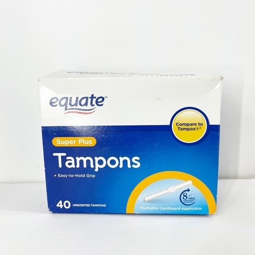 Equate Unscented Super Plus Cardboard Applicators Tampons 40 ct OPEN ...