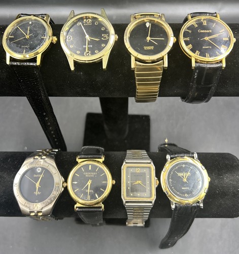 Lot of 8 Vintage Mens Quartz Wristwatches, Austin, Cassant, DaVinci ...