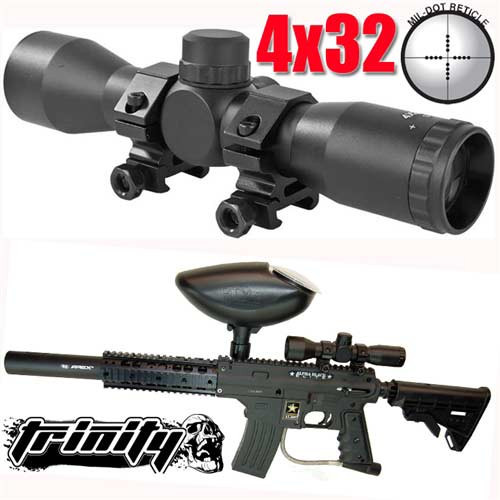 Tippmann alpha black elite scope woodsball paintballing tactical optics ...