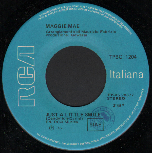 Maggie Mae - Sing My Song / Just A Little Smile (Vinyl, 7", 45 RPM) NM ...