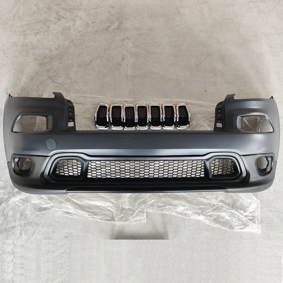 Front Bumper Cover Grille Complete Assembly Set For 2014 2018 Jeep ...