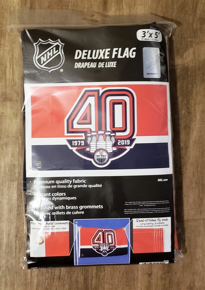 Edmonton Oilers NHL Anniversary 40th Year in NHL Car Auto Truck Flag 3 ...
