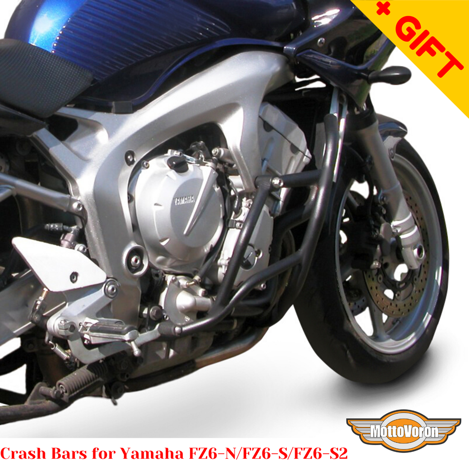 For Yamaha FZ6 crash bars FZ6 S2 engine guard FZ6 Fazer FZ6N, Bonus | eBay