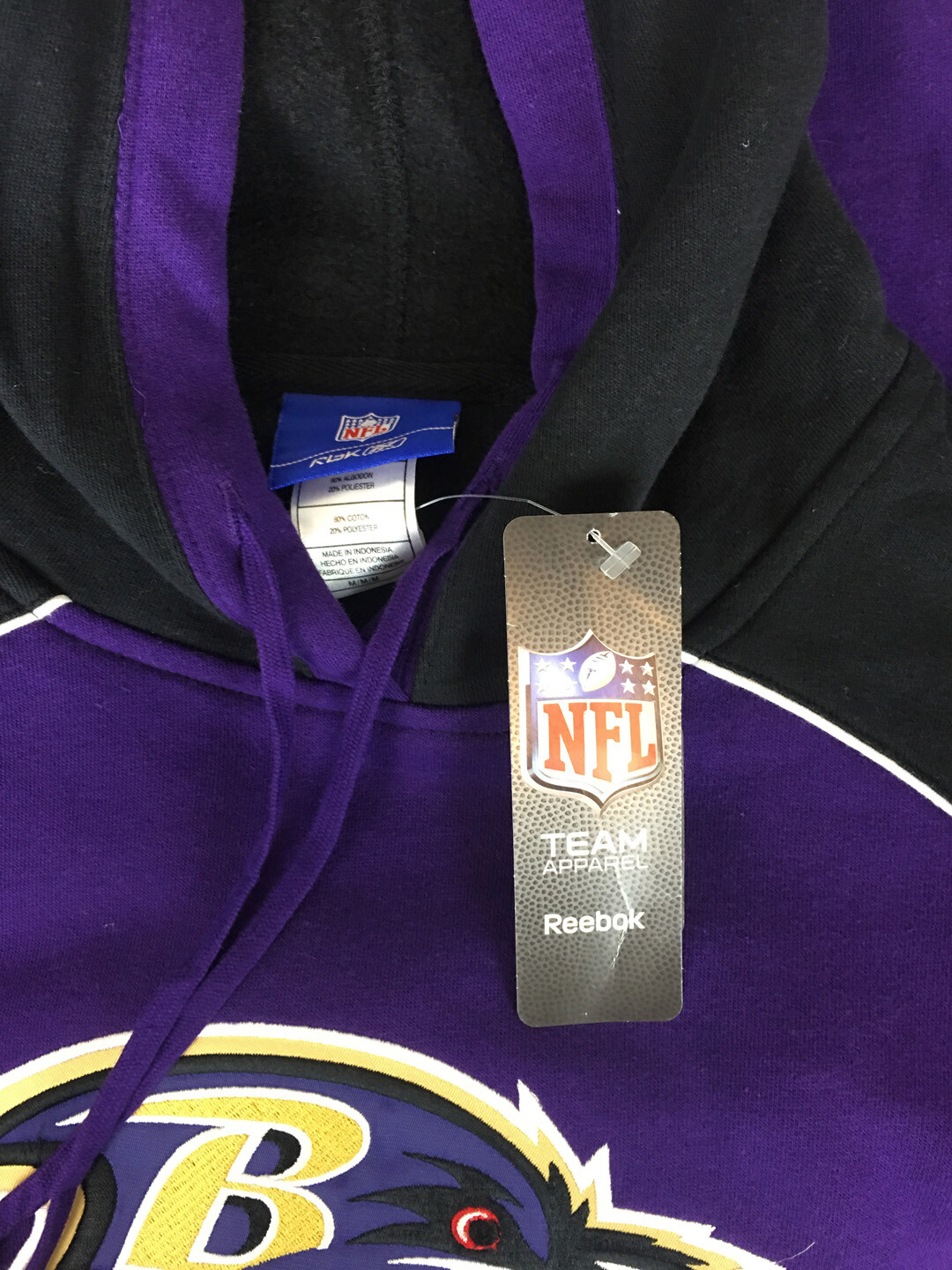 NEW! AUTHENTIC REEBOK NFL BALTIMORE RAVENS FOOTBALL HOODY | eBay