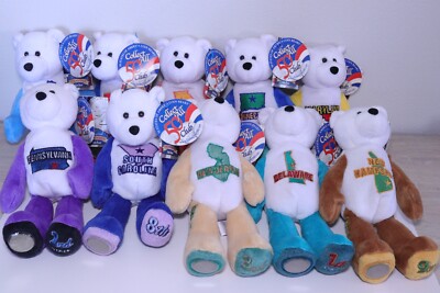 Limited Treasures State Quarter Coin Bears With Tags Lot of 10 Plus ...