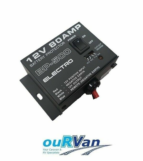Caravan 12v 80amp Battery Protector Bp-500 Electro Black RV Low Voltage ...