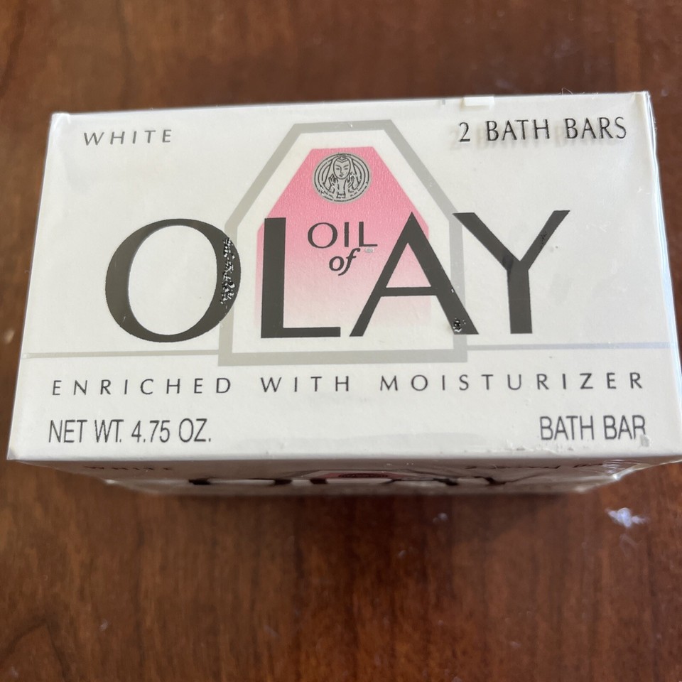 Vintage Oil of Olay Soap w/ Moisturizer WHITE Bath 2 Bars @ 4.75 Oz ...