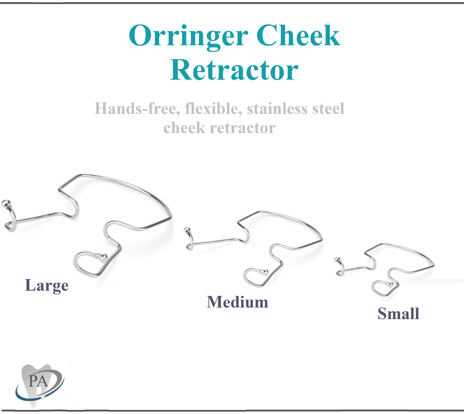 Dental Orringer Cheek Retractor S /M/L, Flexible, Adjustable, Fully ...