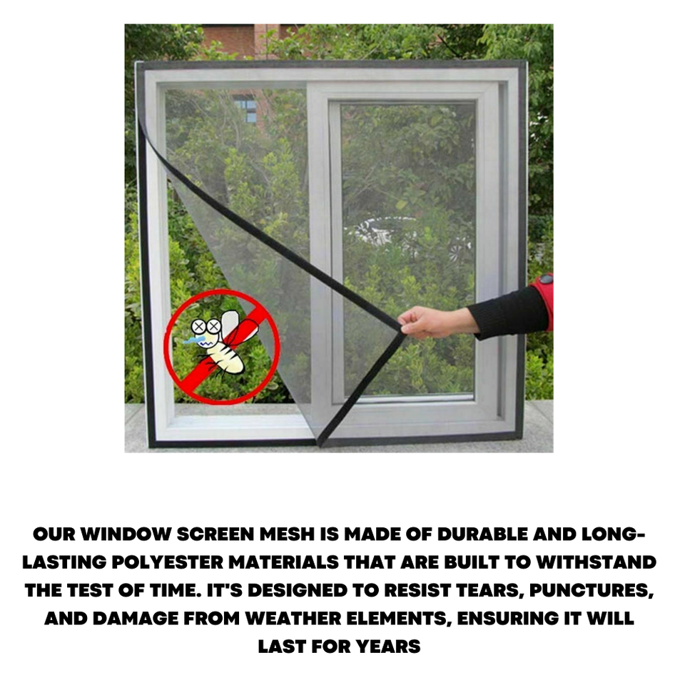 Large Black Window Screen Mesh Net Bug MOSQUITO Fly Insect Moth Door ...