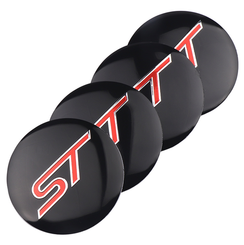 4x For Ford ST Wheel Center Stickers 56mm Hub Rim Stickers Emblem Badge ...