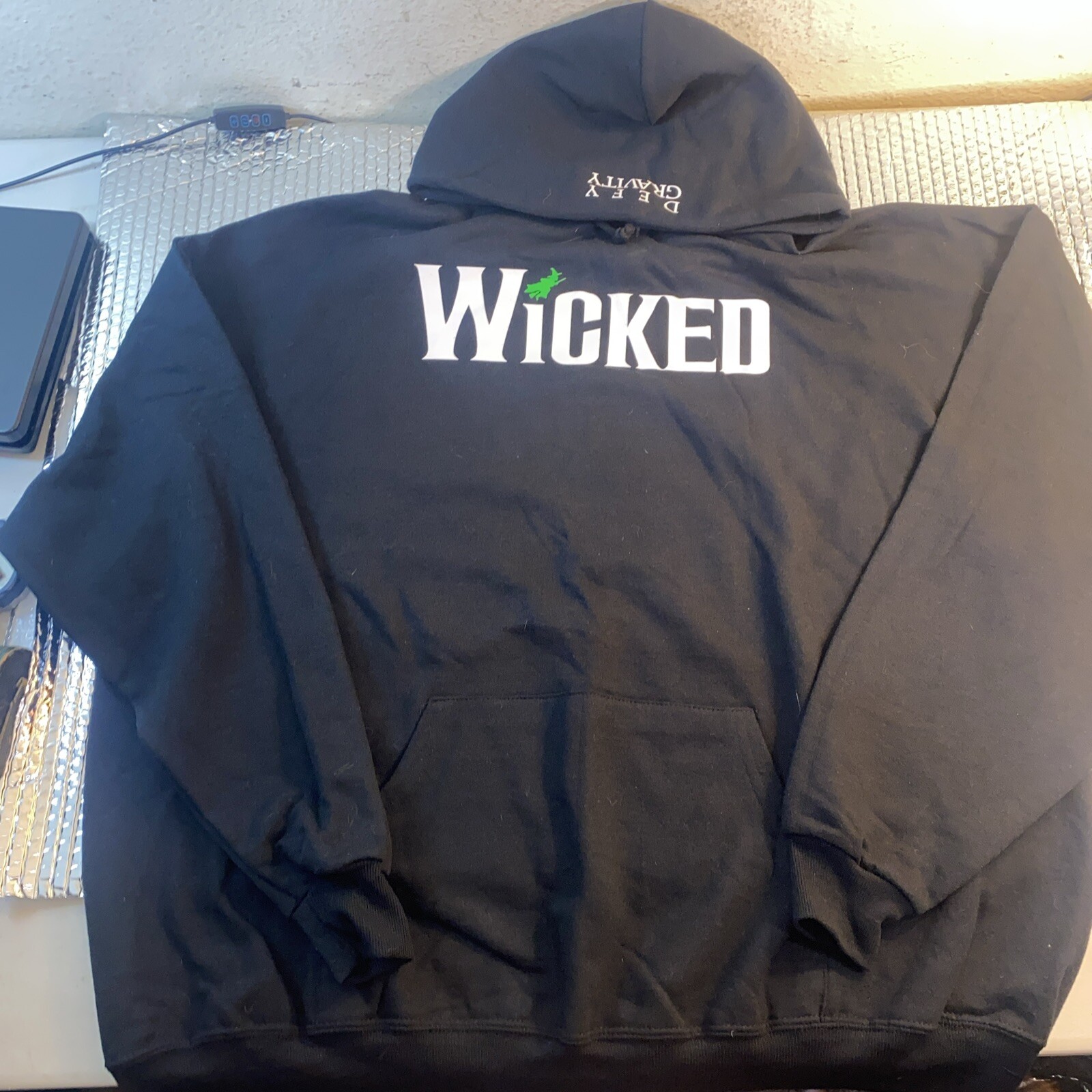 Wicked The Wizard Of Oz Musical Black Logo Hoodie Hooded Sweatshirt 2XL ...