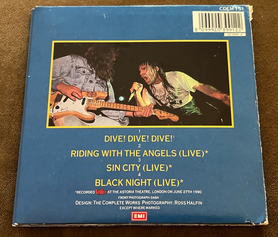 BRUCE DICKINSON Dive! Dive! Dive! CD 1990 CD SINGLE UK 4 TRACK EMI CDEM ...