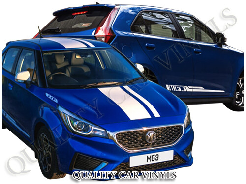 MG racing stripes MG3 decals RS131 side bonnet roof boot graphics ...