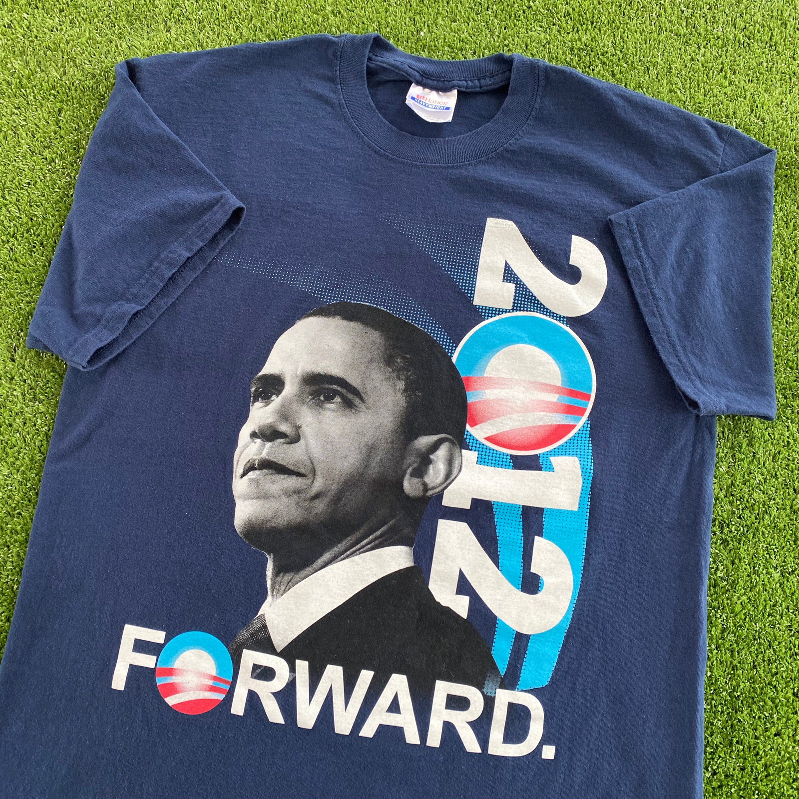 2012 BARACK OBAMA FORWARD CAMPAIGN SLOGAN TEE | eBay