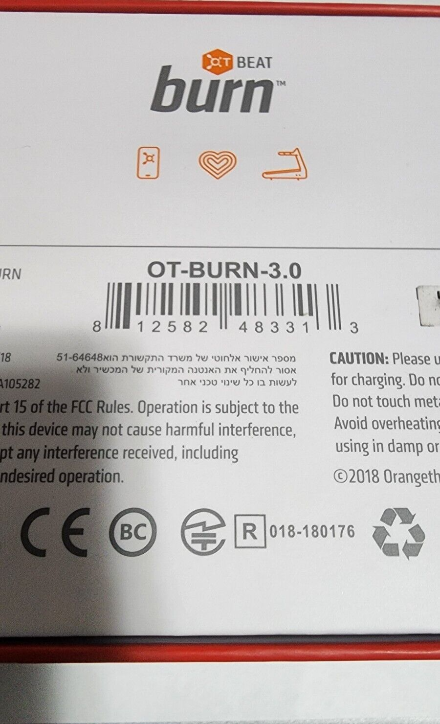 Orangetheory OTBEAT BURN Heart Rate Monitor - Black for sale online | eBay