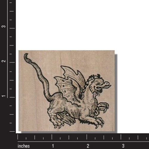 Mounted Rubber Stamp, DRAGON, Fantasy, Wings, Myth, Animal Stamp, Fire ...