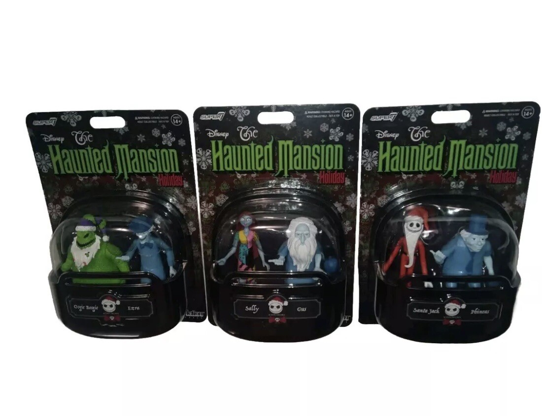 Disney Haunted Mansion Holiday Nightmare Christmas Super7 Figures Set ...