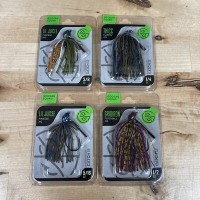 Lot of 4 Googan Squad Lil Juicee Thicc Gridiron Fishing Jig Assorted ...