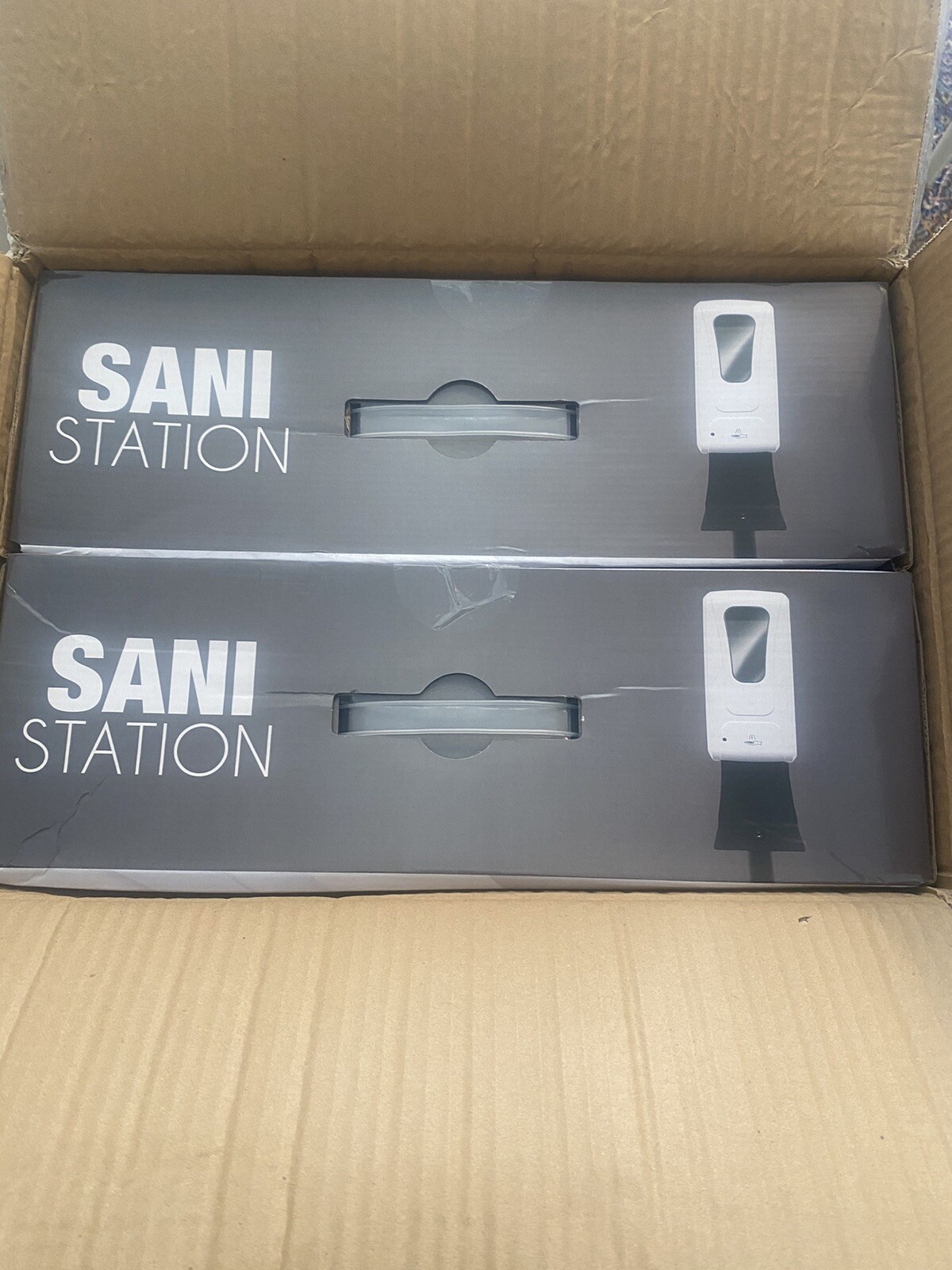 2 Touch Free Automatic Sani Station Adjustable Stand Large Capacity (2 ...