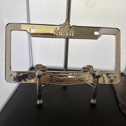 DISNEY PARKS DISNEYLAND CHROME LICENSE PLATE FRAME HOLDER~NEW~DISNEY ...