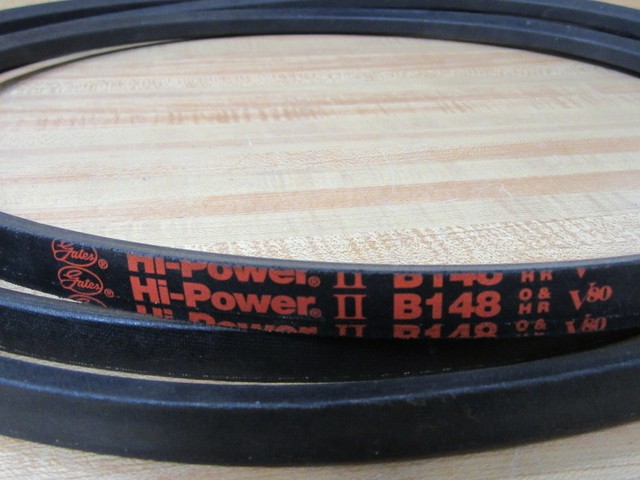 GATES B148 HI-POWER II V-BELT 21/32" TOP WIDTH 151" LENGTH 9003-2148 ...