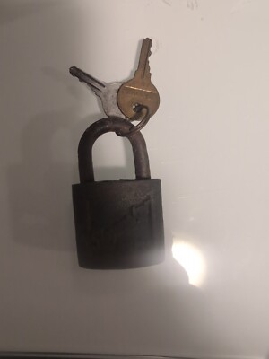 Vintage Slaymaker Super Brass Padlock Lock with 2 Working Keys | eBay