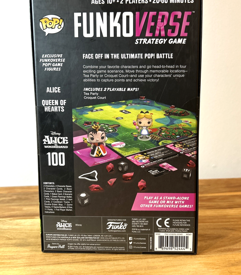 Funkoverse Alice In Wonderland Disney Strategy Game CHASE FUNKO POP ...