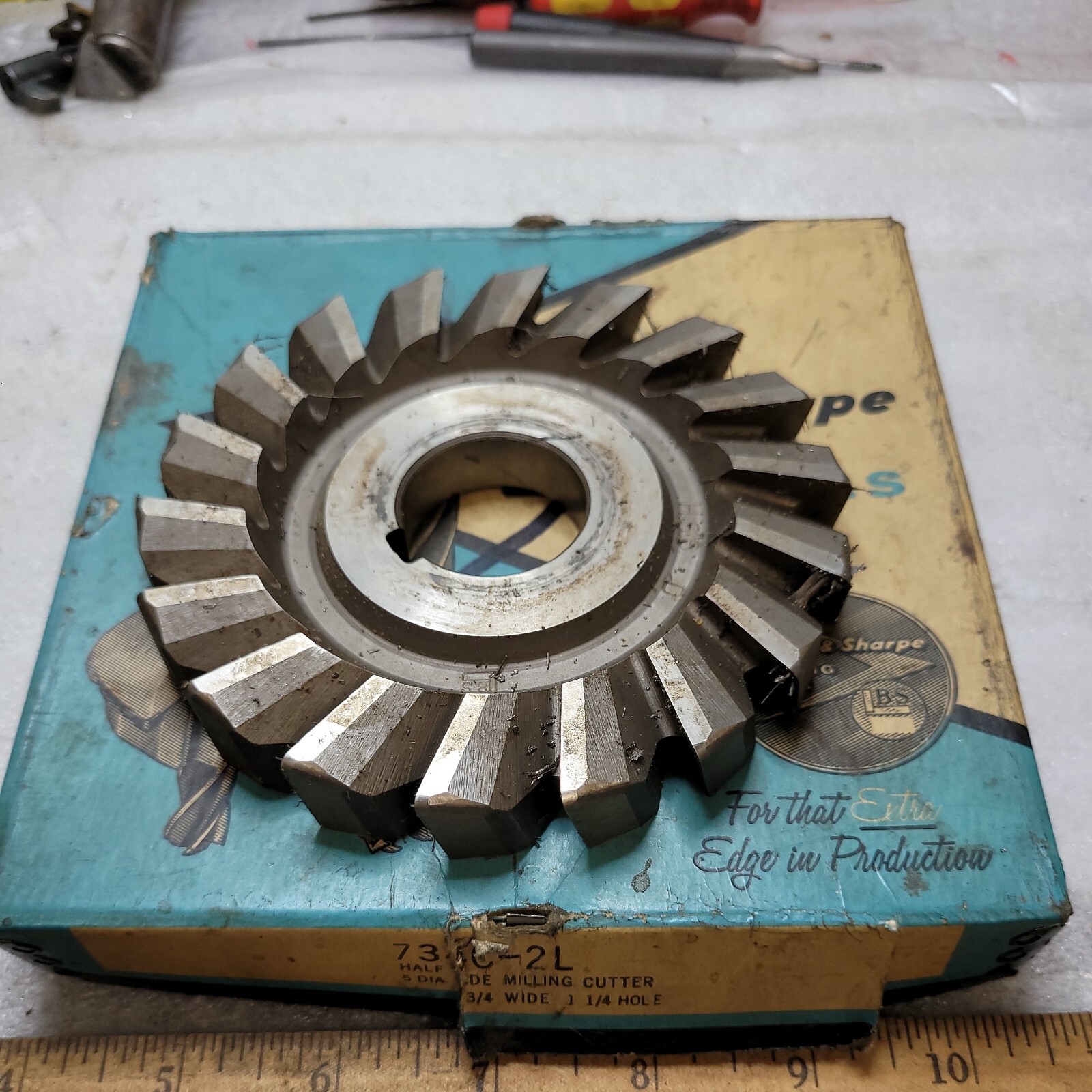 BROWN & SHARPE 5" x 3/4" x 1 1/4" LEFT STRAIGHT TOOTH Side Milling ...