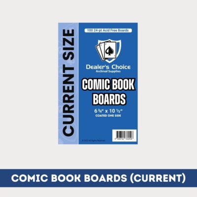 100 COMIC BOOK BOARDS (Current Size) - Acid Free 24 pt Archival Backing ...