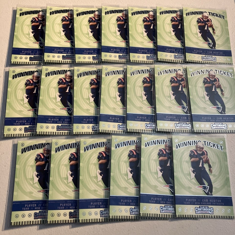 20x - 2020 Panini Contenders - Winning Ticket Cam Newton #WT9 Lot ...