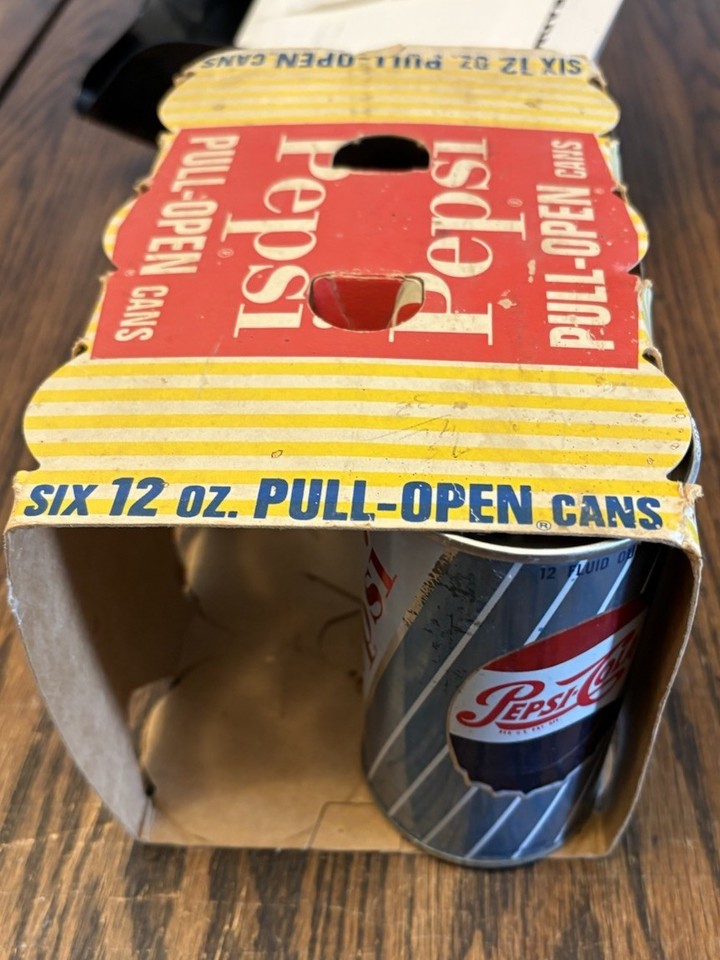 VINTAGE PULL TOP PEPSI CAN AND CARTON | eBay