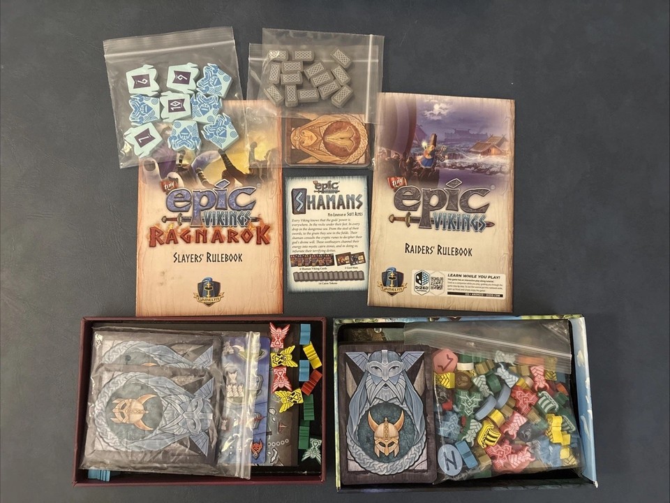 Tiny Epic Vikings Deluxe + Ragnarok expansion Kickstarter Gamelyn Games | eBay