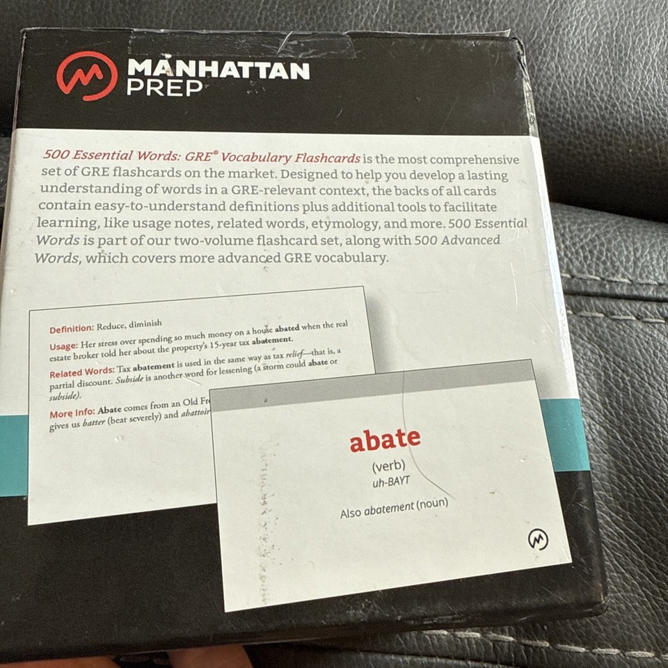 Manhattan Prep GRE Vocabulary Flashcards Essential Words 500 Third ...