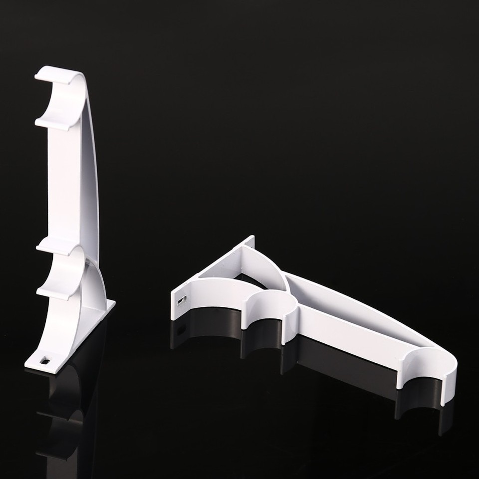 2 Pcs Curtain Accessories, Rod Bracket Brackets for Poles Drape Double ...