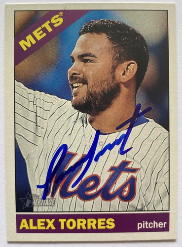 ALEX TORRES SIGNED IP 2015 TOPPS HERITAGE #643 NEW YORK METS AUTO | eBay