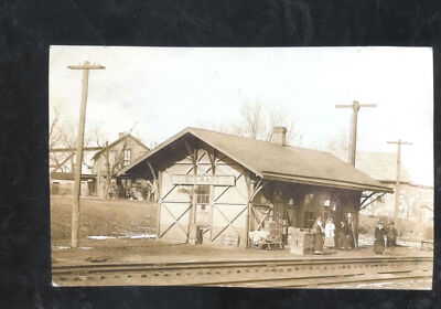 REAL PHOTO STEWART OHIO RAILROAD DEPOT TRAIN STATION POSTCARD COPY | eBay