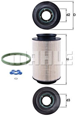 MAHLE Fuel Filter For VW SEAT AUDI SKODA Caddy III Golf Mk5 Plus IV ...