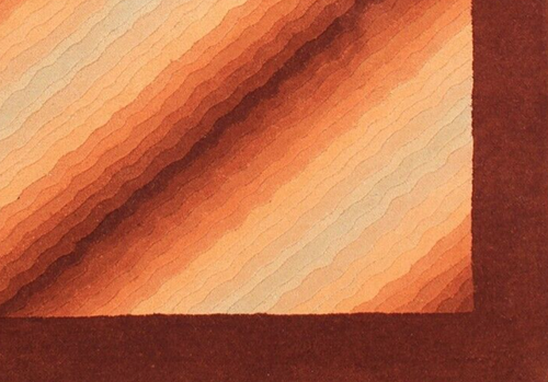 Red Natural Wool Area Rug 4x6 Handmade Living Room Tufted Striped ...