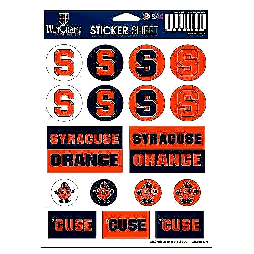 Syracuse Orange Vinyl Die-Cut Sticker Set / Decal Sheet *Free Shipping ...