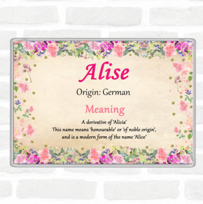 Alise Name Meaning Jumbo Fridge Magnet Floral | eBay UK