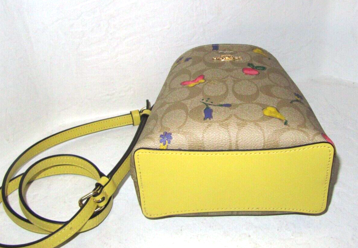 Coach C8255 Mini Town Bucket Bag Signature Canvas Dreamy Veggie Print ...