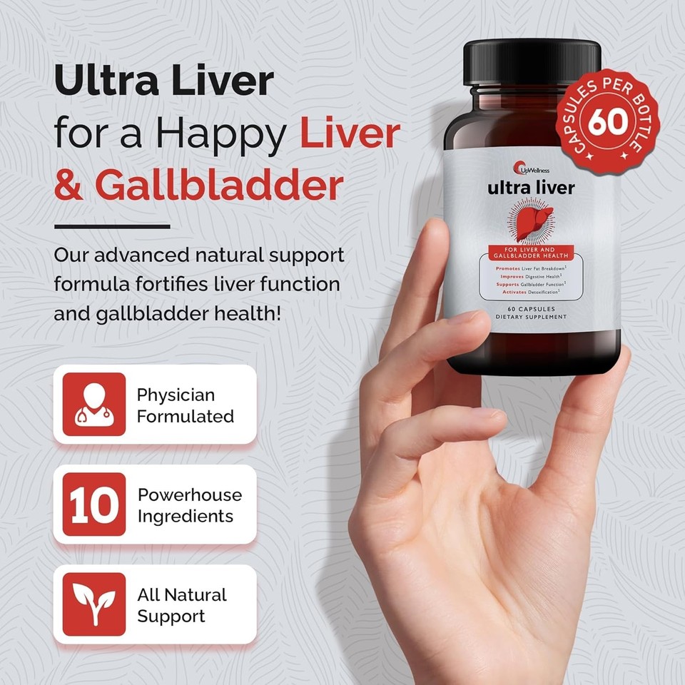 New UpWellness Ultra Liver Supplement for Liver Health and Gallbladder ...