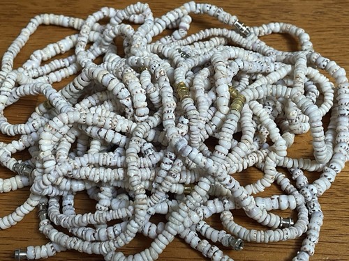 Lot of 20 Vintage Hawaiian Tiger Puka Shell Beaded Necklaces 16” Surfer ...