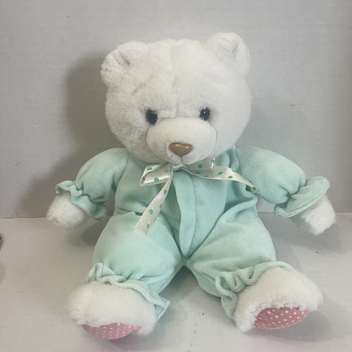 Vtg Russ Kiddy Kuddlers Teddy Bear Rattle Pastels Terry Plush 12 ...