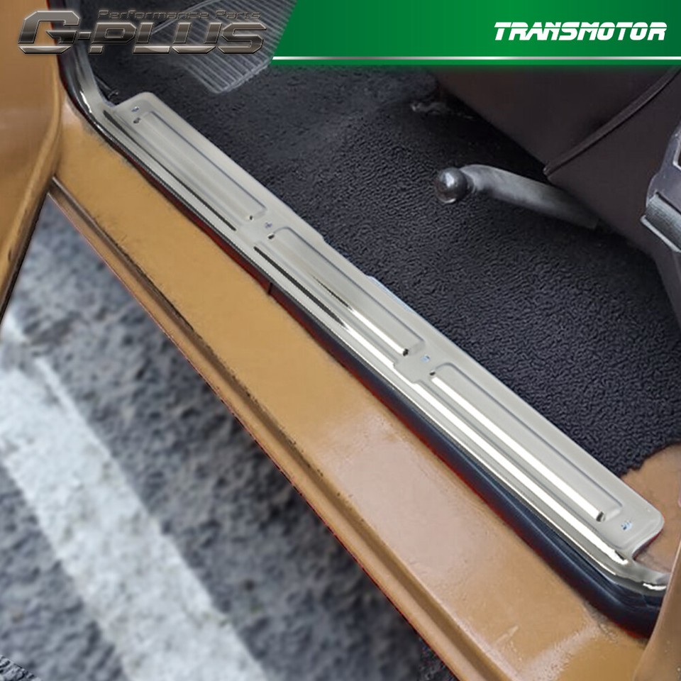 Chrome Door Sill Plates w/hardware Pair Set Fit For 67-72 Chevy C10 GMC ...