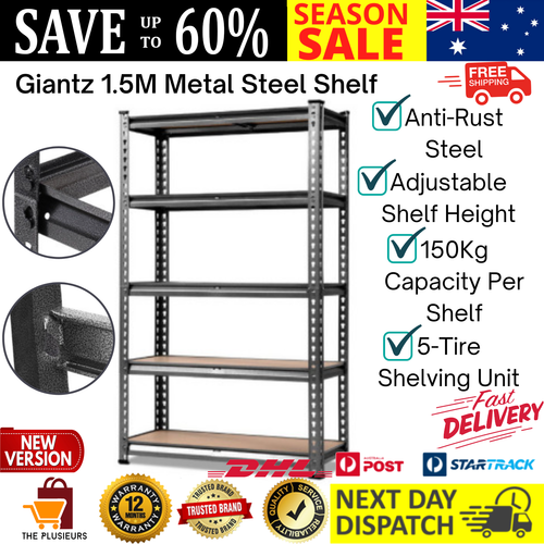 Metal Steel Warehouse Shelf Shelving Racking Garage Storage Rack Unit ...